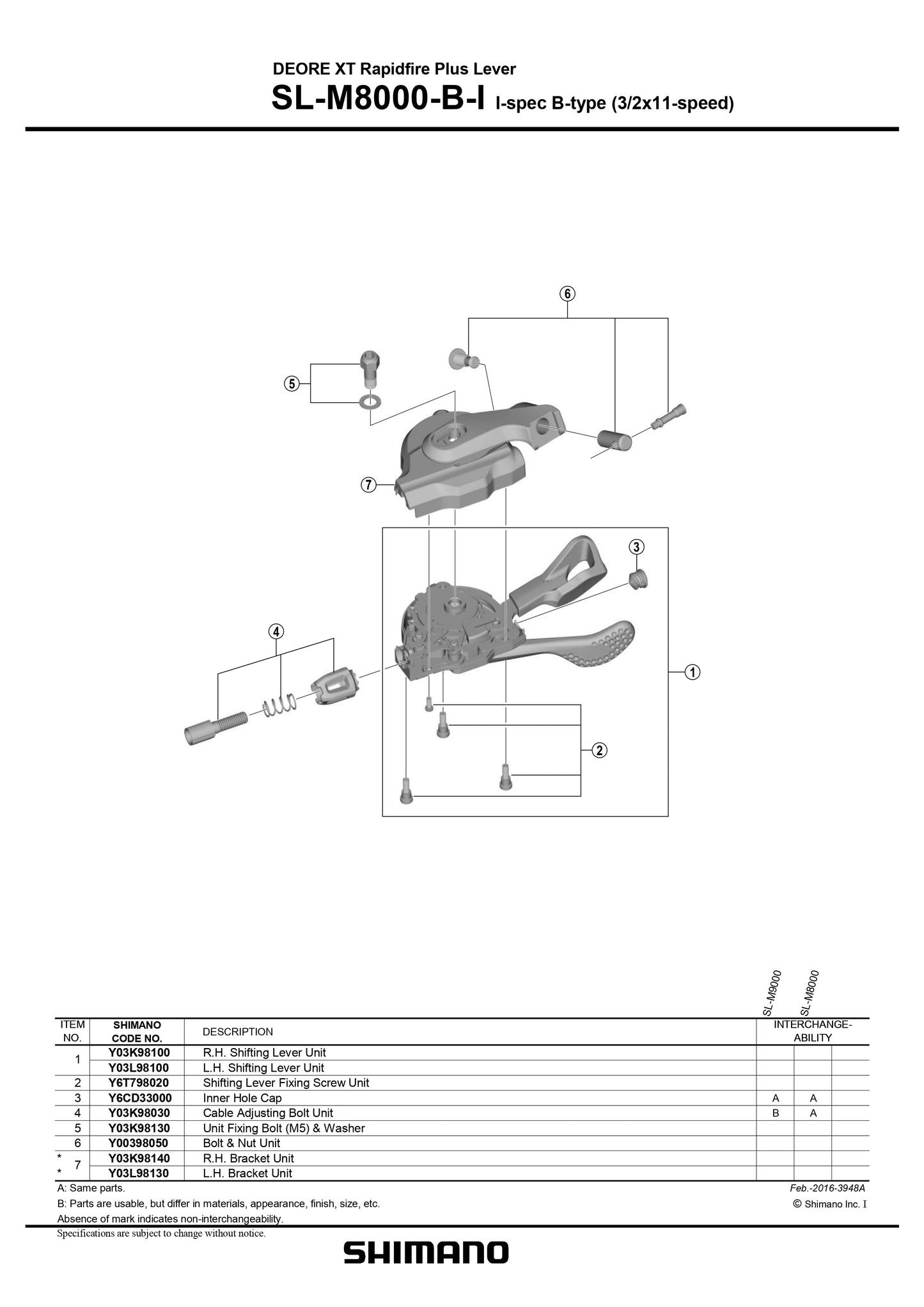 SHIMANO Deore XT SL-M8000-B-I I-Spec B Rapidfire Plus Lever 11-Speed – Pit Crew Cycles