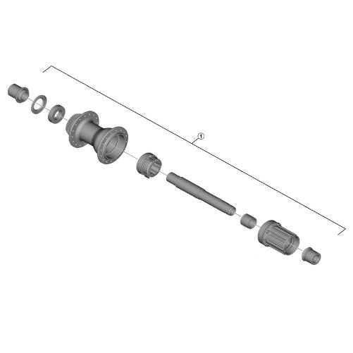 SHIMANO FH-TC500 Freehub For Disc Brake Complete Hub Axle - Y3JW98010 ...