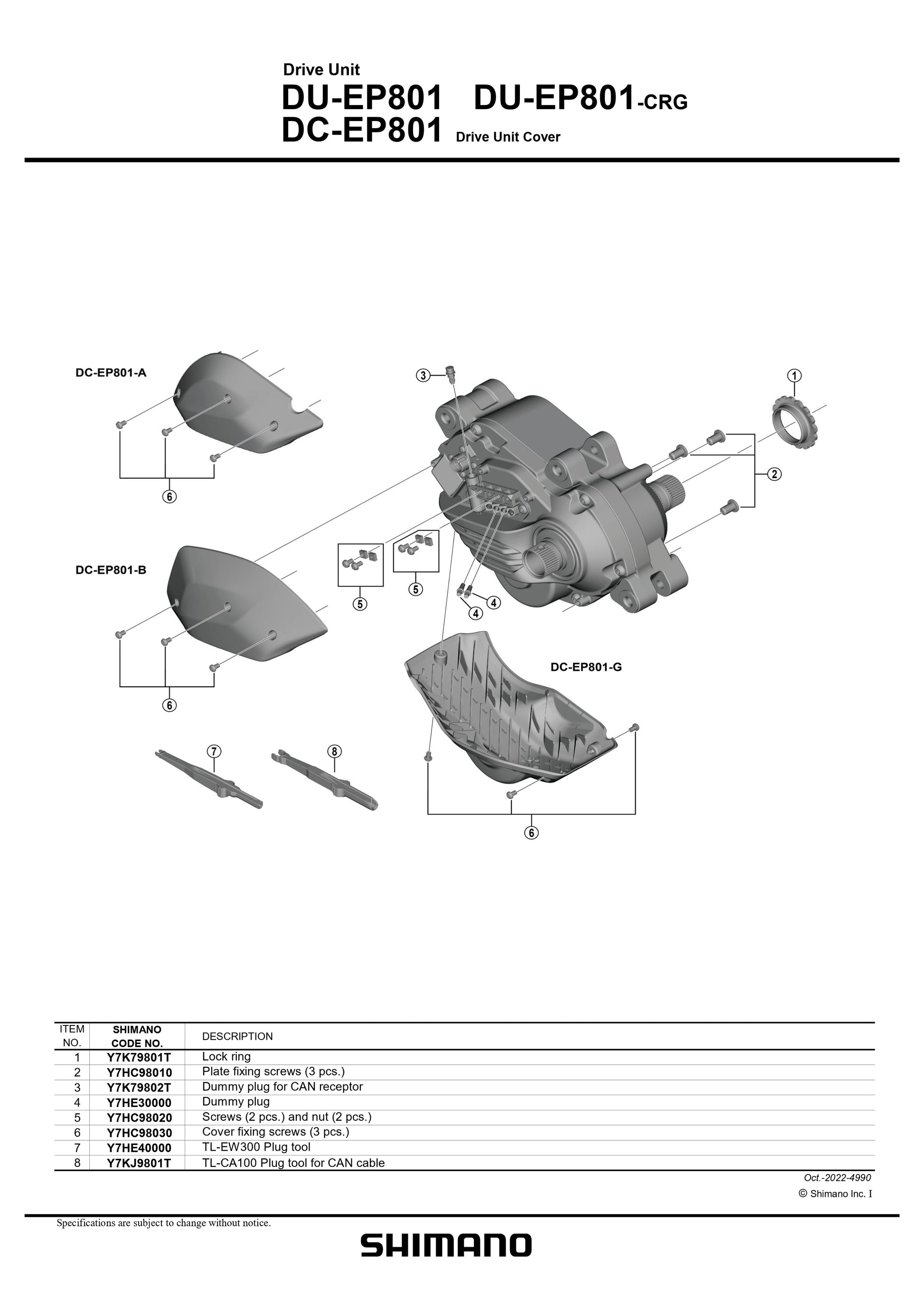 SHIMANO Steps DU-EP801 Driver Unit Dummy Plug for CAN Receptor - – Pit ...